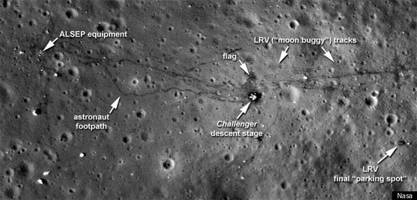 Nasa Probe Reveals High-Resolution Shots Of Apollo Moon Landing Sites ...
