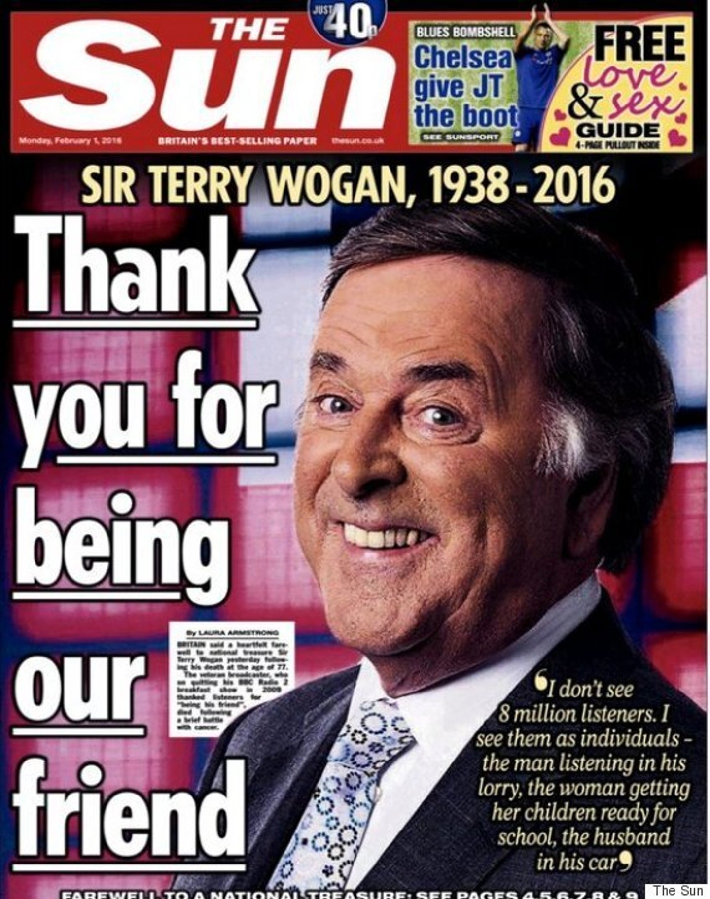 Terry Wogan Dead: Britain's Newspapers And Moving Cartoons Pay Tribute ...