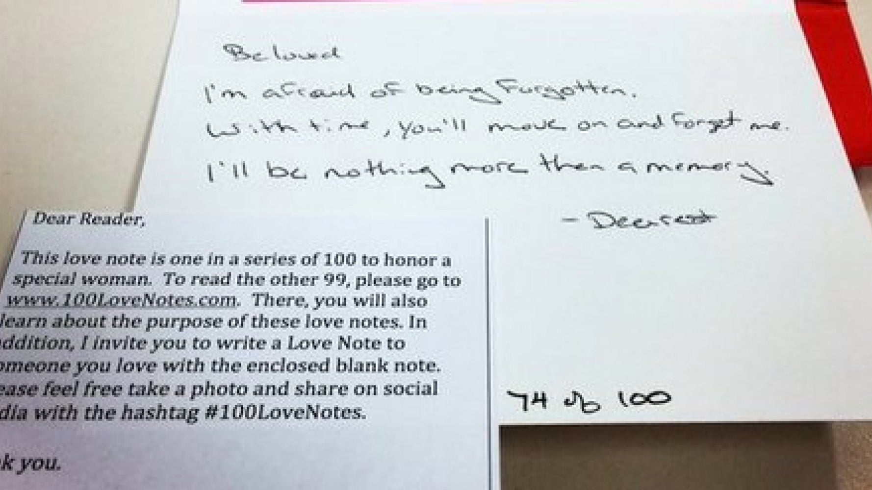 Grieving Husband Writes 100 Beautiful Love Letters For Strangers In ...