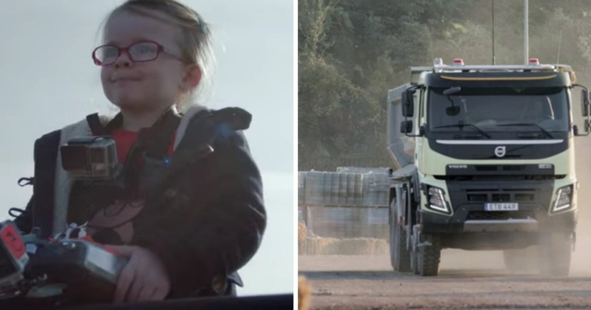 Four-Year-Old Girl Drives Volvo Truck With Remote Control, Doesn't ...