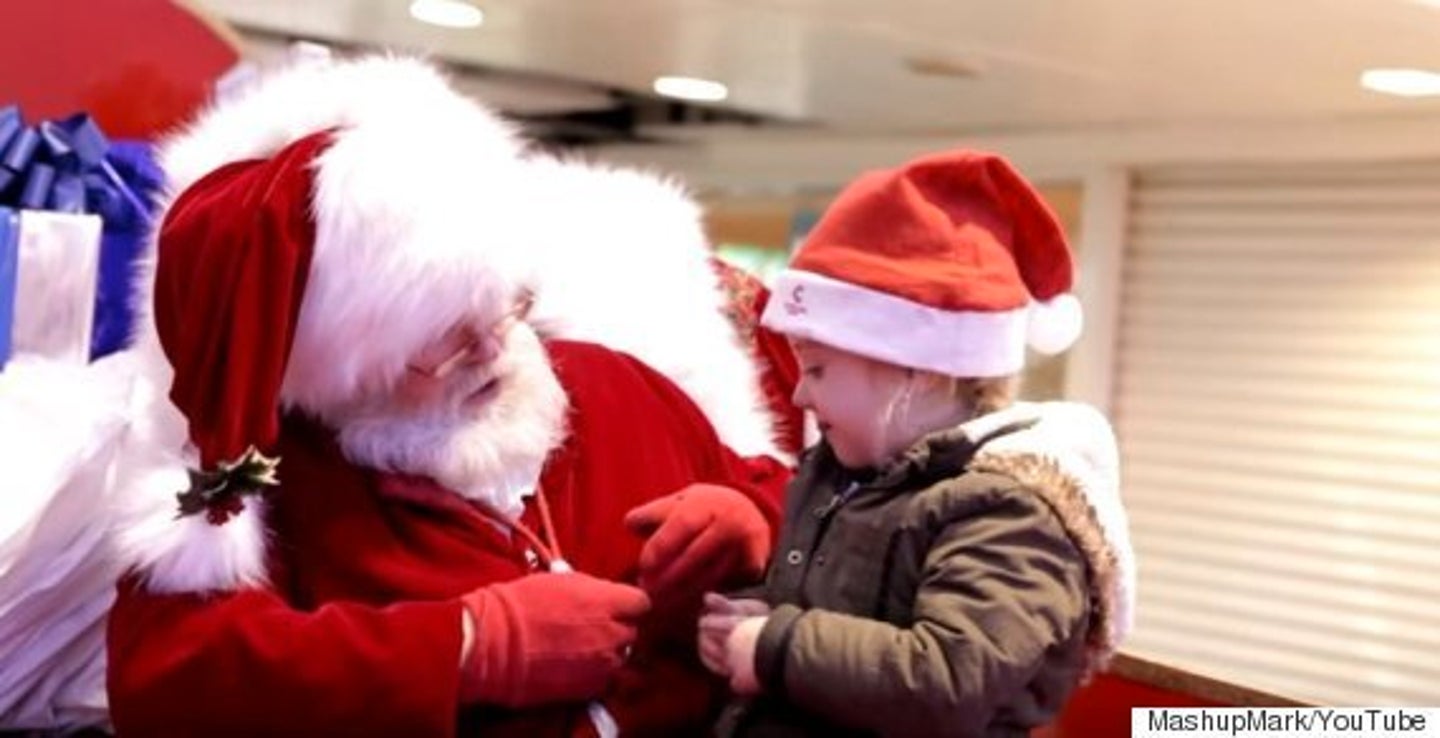 Santa Makes Little Girl's Christmas Wishes Come True, Uses Sign ...