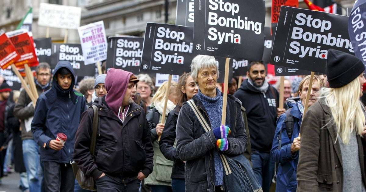 Stop The War Protesters March On Downing Street To Denounce Syria ...