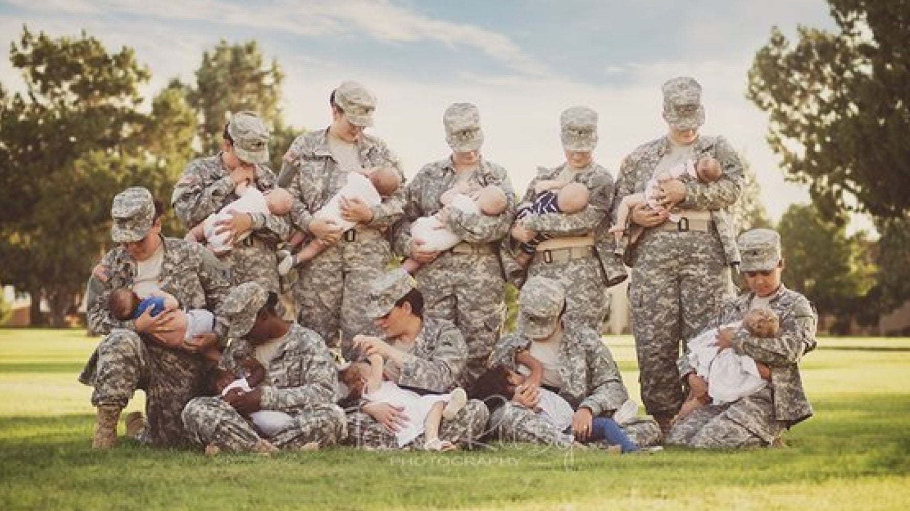 Active Female Army Soldiers Breastfeed Babies In Powerful Group Shot To ...