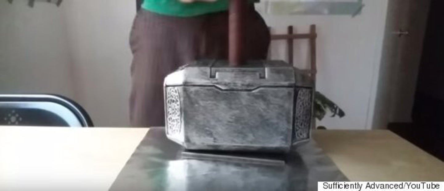 Engineer Builds Thor's Mjolnir Hammer That Only He Can Lift | HuffPost ...