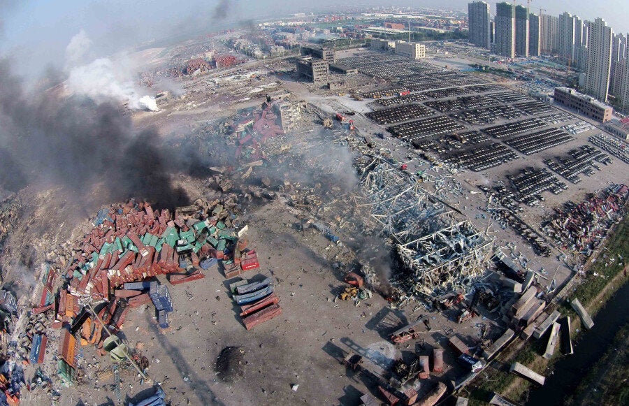 Tianjin Blast: Monumental Clean Up Of Disaster Caught In Astonishing ...