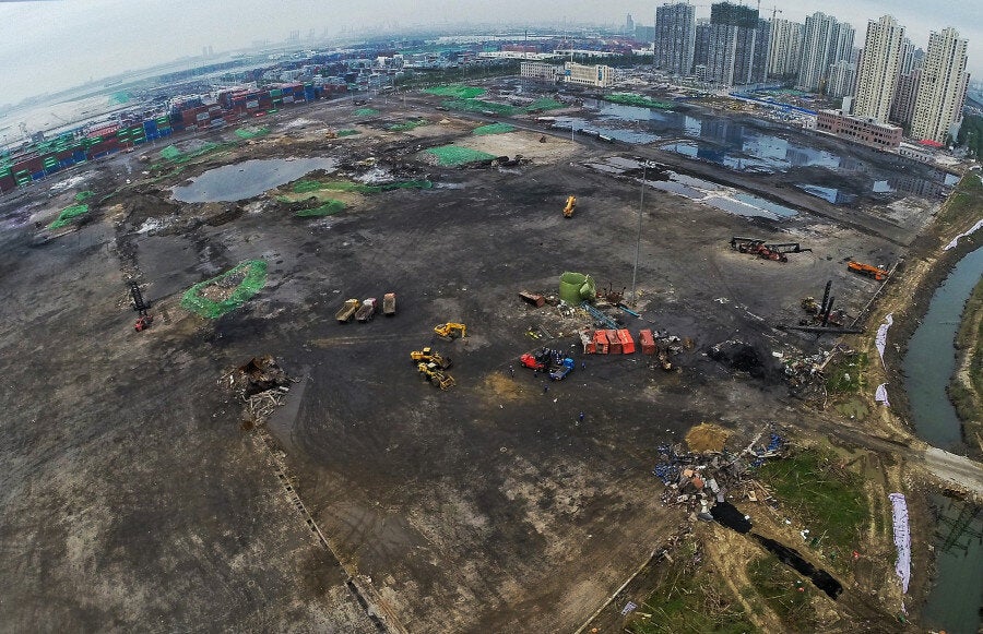 Tianjin Blast: Monumental Clean Up Of Disaster Caught In Astonishing ...