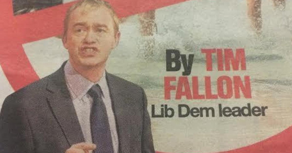 Tim Farron's Sun Column Mistakenly Bylined 'Tim Fallon', Lib Dem Leader ...