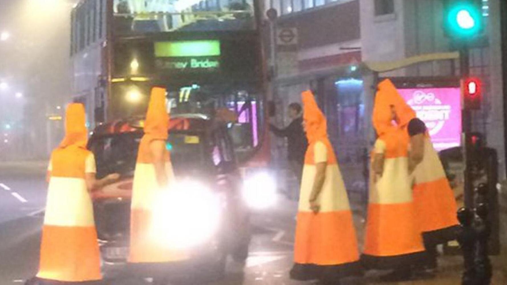 Men Dressed As Traffic Cones Blocking Roads Spark Police Response In ...
