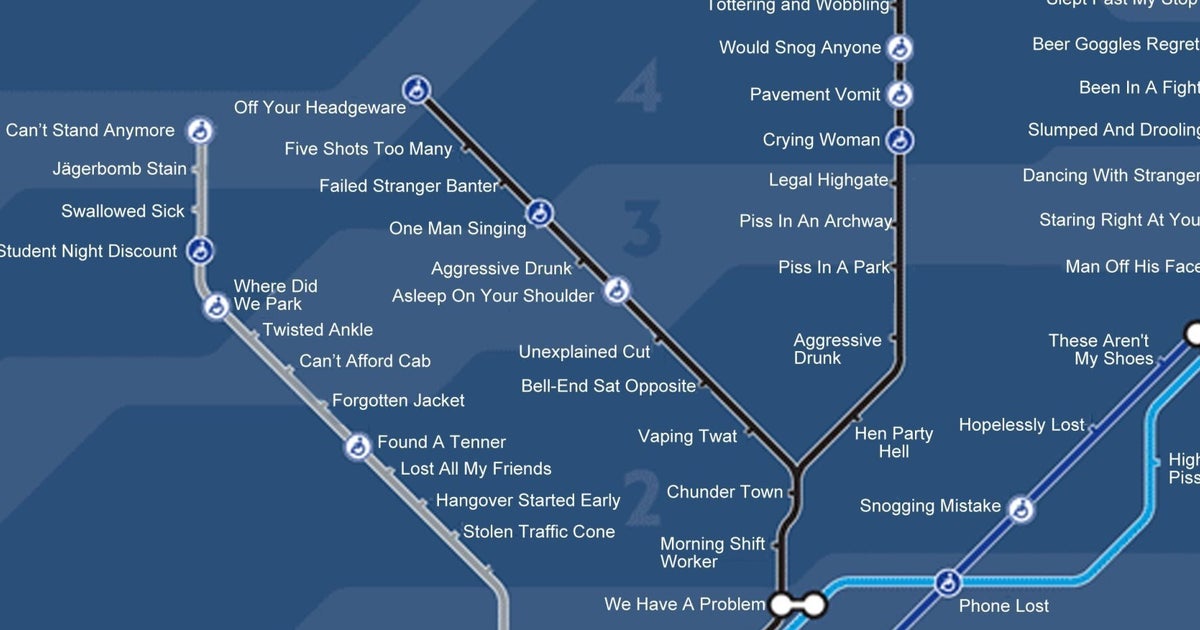 London Underground Release Realistic Night Tube Map | HuffPost UK Comedy