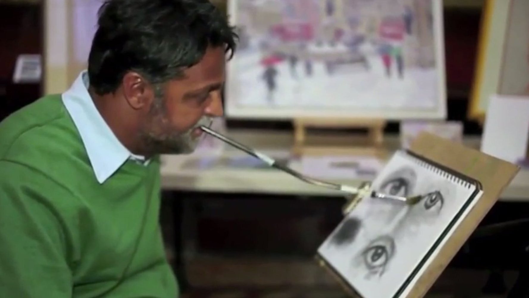 Paralysed Man Creates Stunning Paintings Using Only His Mouth ...