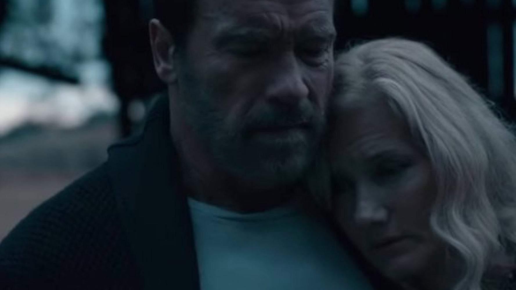 Arnold Schwarzenegger, Joely Richardson Behind The Scenes For Zombie ...