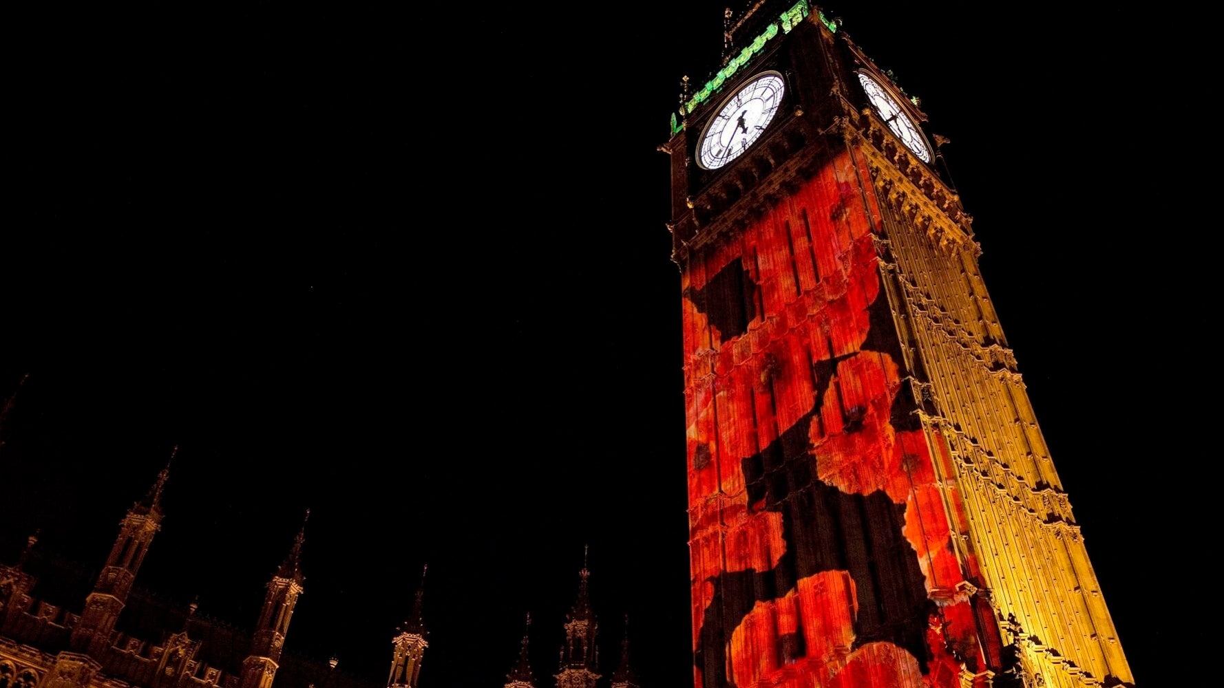 Poppies Projected Onto Big Ben In Spectacular Remembrance Sunday ...
