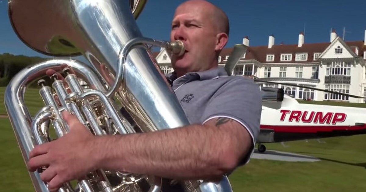 Tuba Player Follows Donald Trump For 'Last Leg' Skit | HuffPost UK Comedy