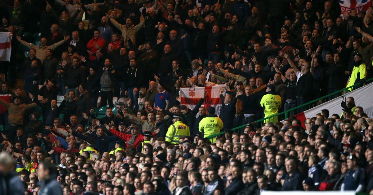 England Fans Sing 'F*** The IRA' Against Scotland At Celtic Park ...