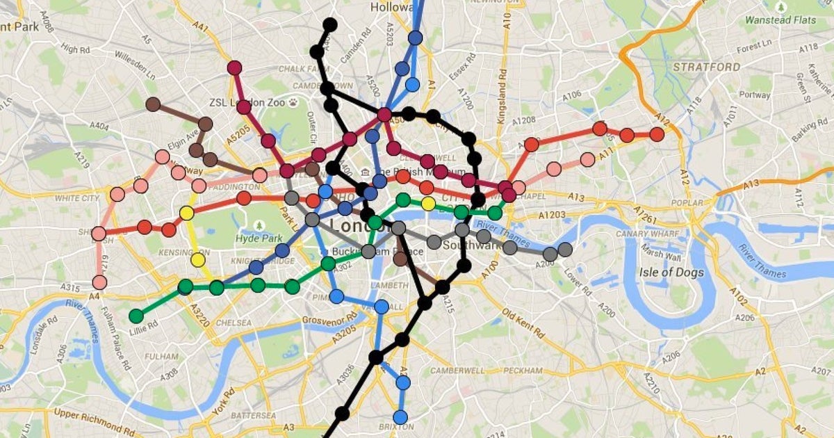 London Tube Strike Pub Crawl Map Plots The Best Pubs To Visit ...