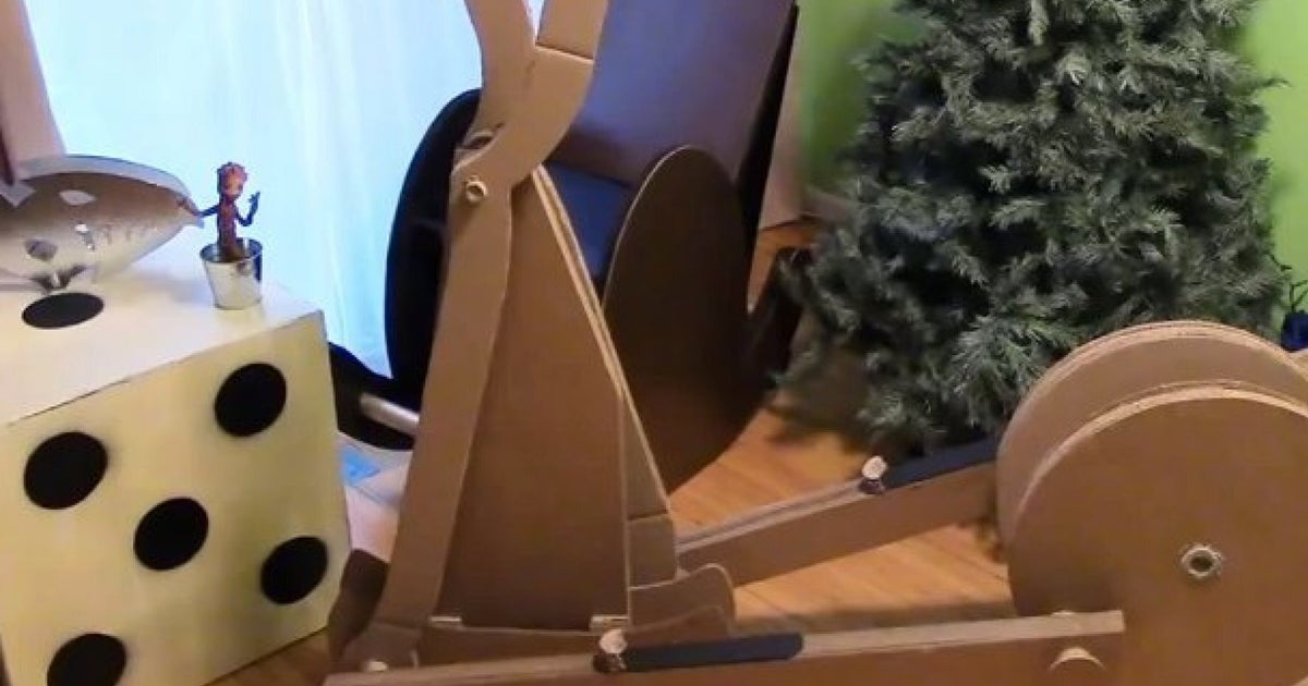 Man Creates Working Elliptical Trainer Out Of Cardboard | HuffPost UK Life