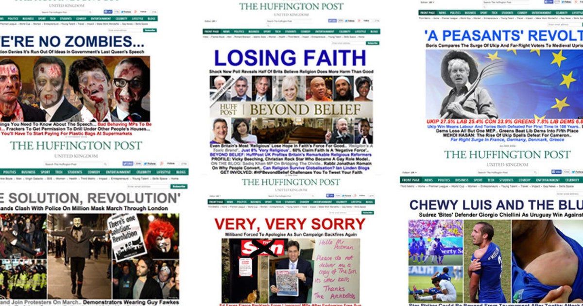 Year In Review 2014: The Best Of HuffPost UK's Front Page Splashes ...
