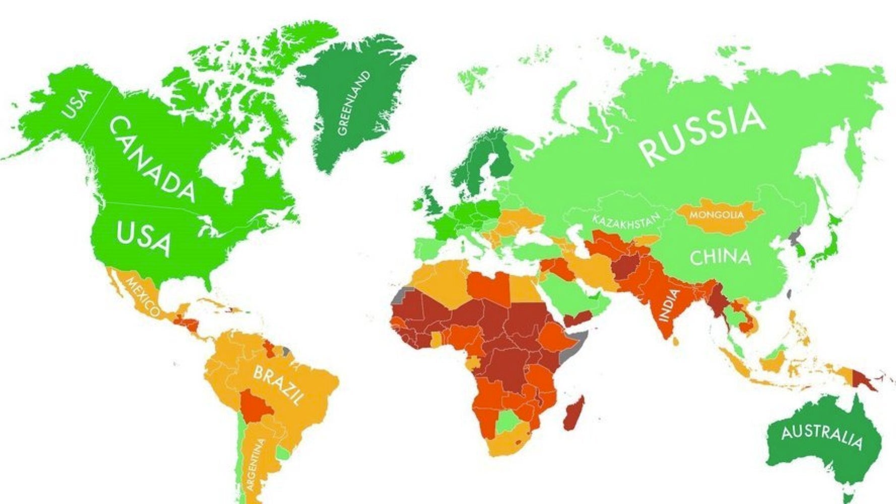 This Map Shows The Countries That'll Survive Global Warming | HuffPost ...