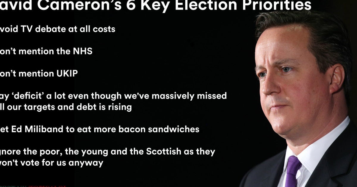 David Cameron's Six Key Election Priorities Unveiled | HuffPost UK Comedy