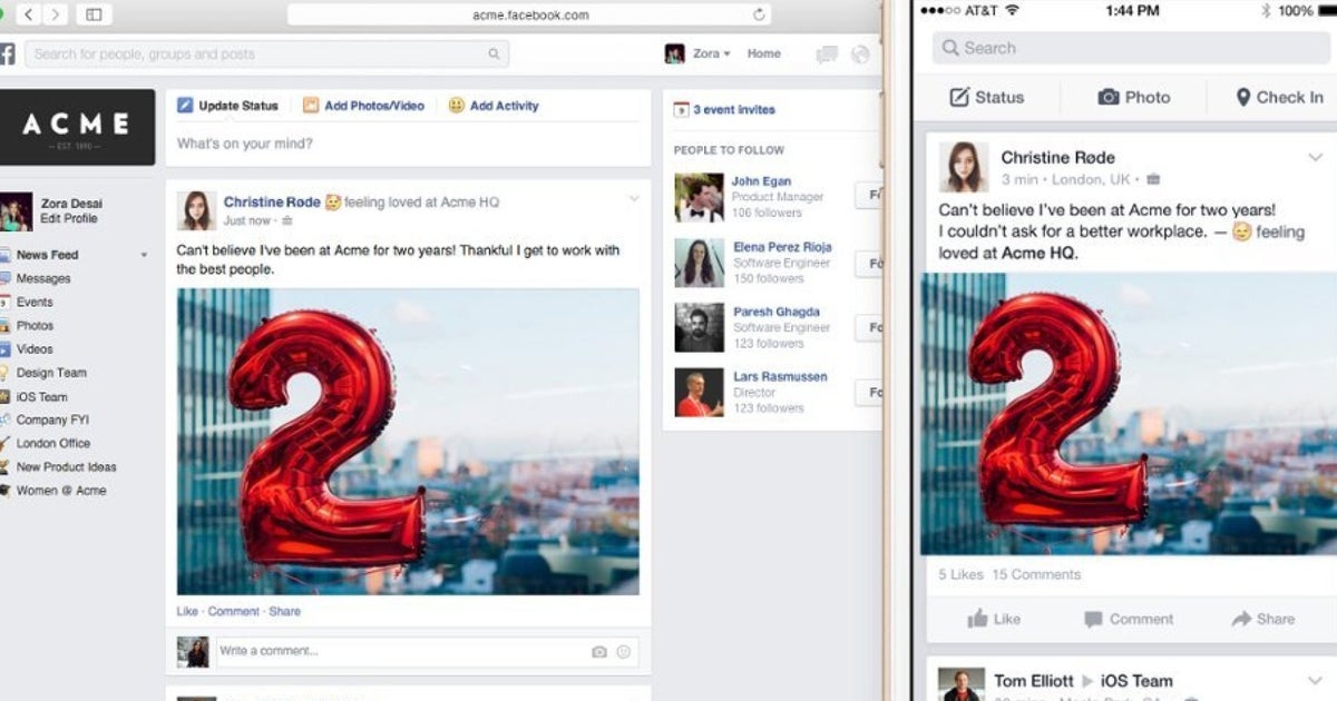 Facebook At Work Unveiled As The Social Network For The Office ...