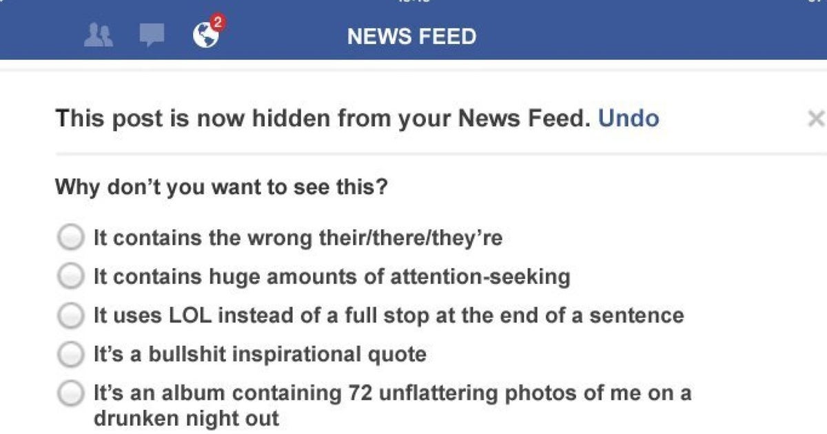 Facebook Offers New Options For Hiding News Feed Posts You Don't Want ...