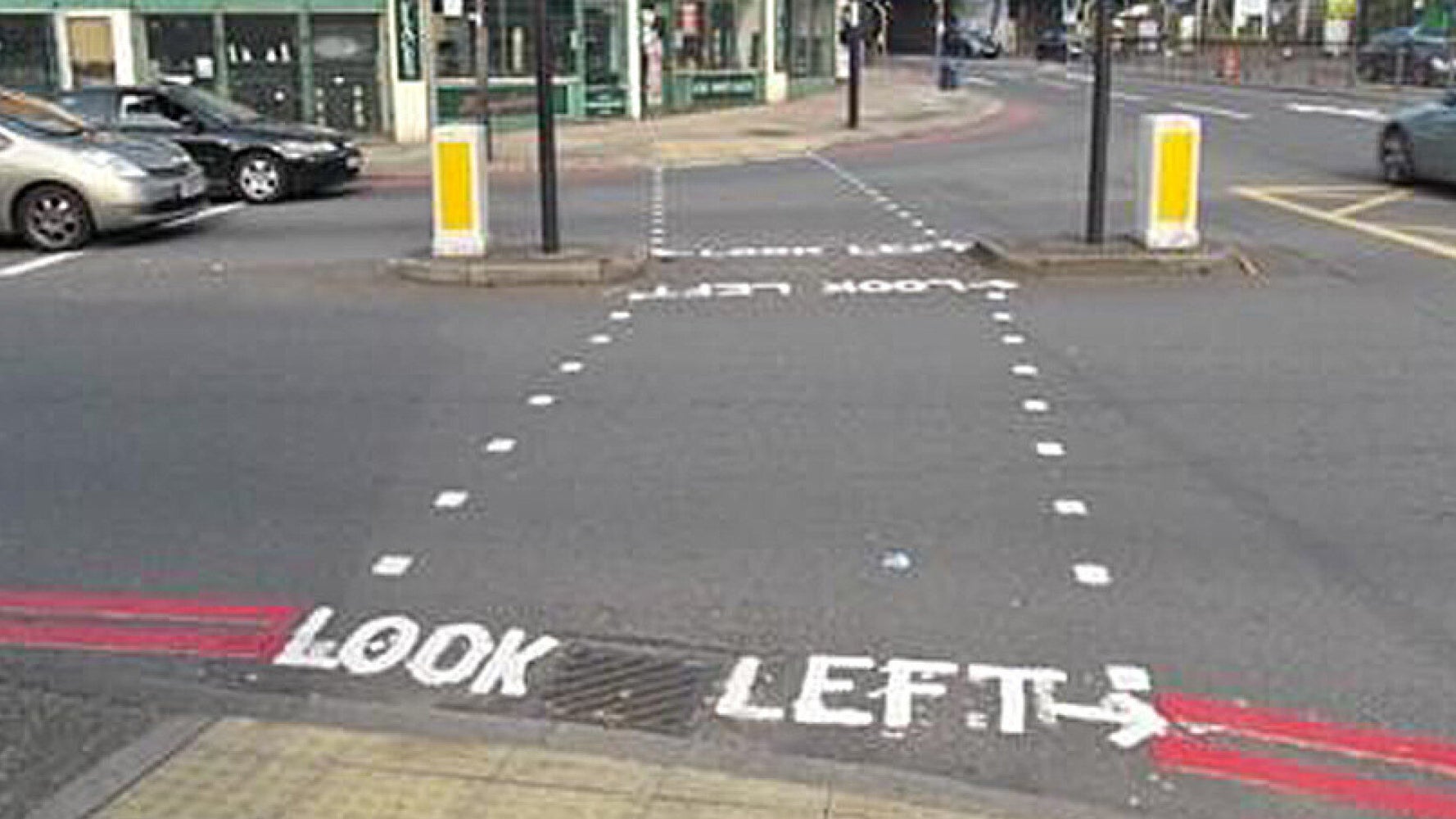'Look Left' Arrow Painted Right On London's Hither Green Road ...