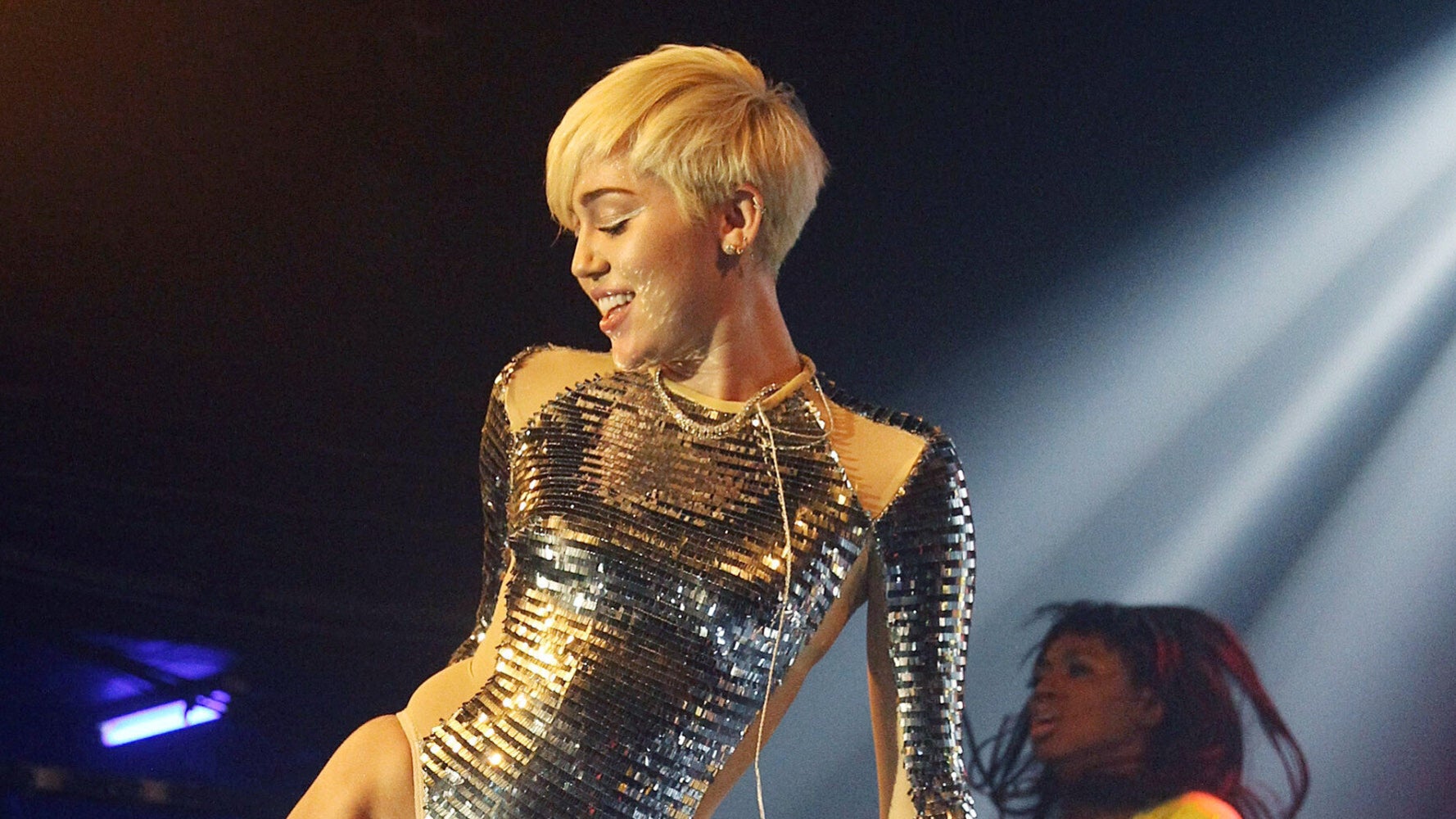 Miley Cyrus Clutches Blow Up Doll During X Rated Nearly Naked