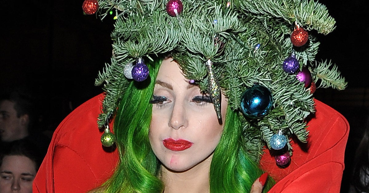 Lady Gaga Dresses Up As A Christmas Tree After Capital FM Jingle Bell ...