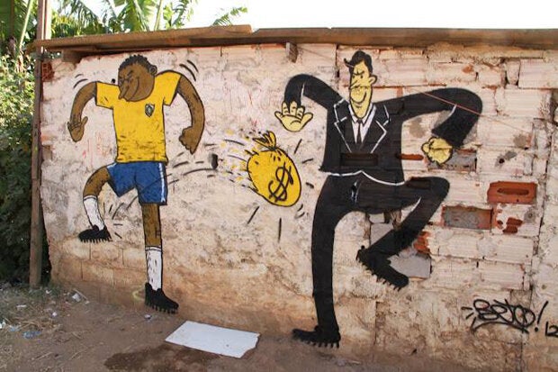 World Cup 2014: 14 Powerful Pictures Of Anti-Fifa Graffiti In Brazil ...