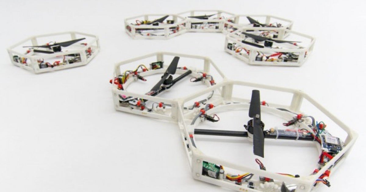 Distributed Flight Array Self Assembling Drone Clouds Video