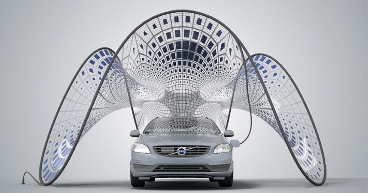 Volvo Pure Tension Pavilion Solar Powered Battery Charger Is Epic ...