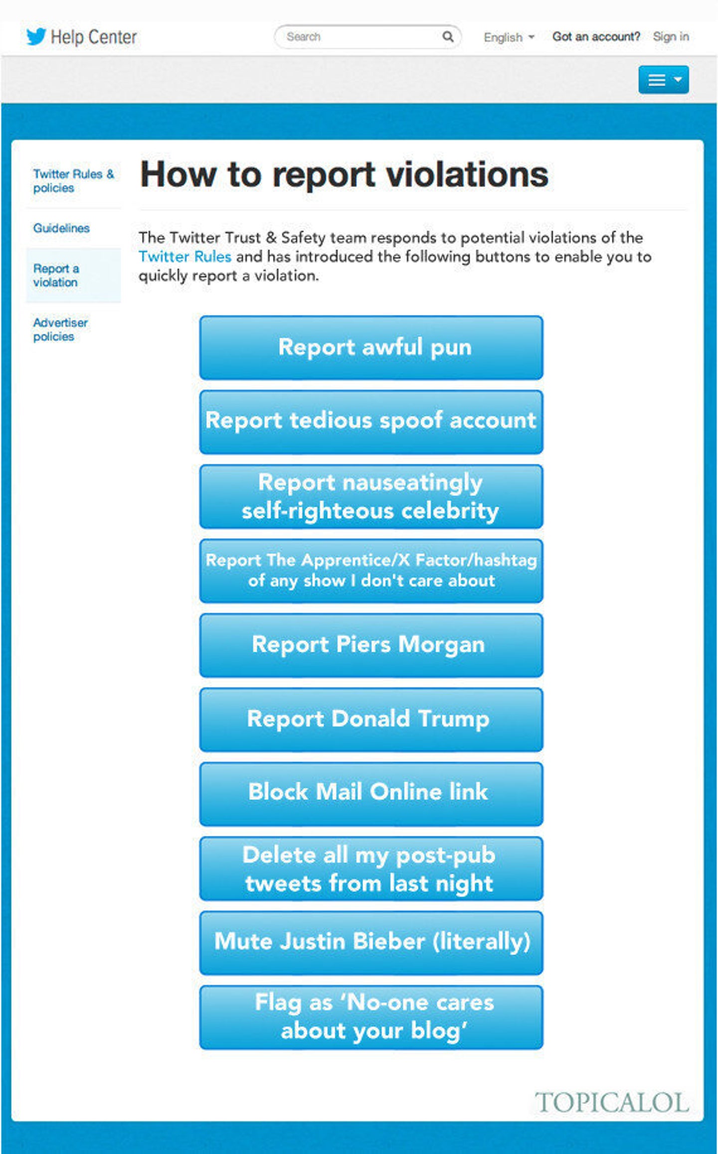 Twitter Unveils Full Range Of 'Report Abuse' Buttons (PICTURE ...