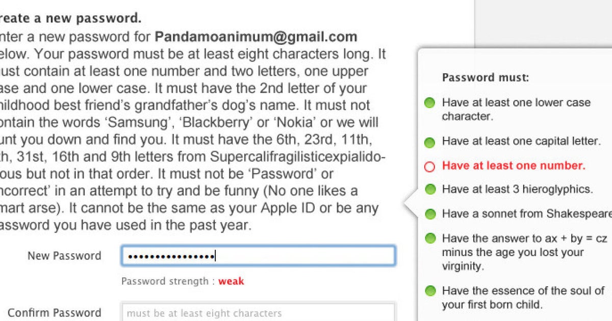 Apple's Password Requirements Are Getting Ridiculous (PICTURE ...
