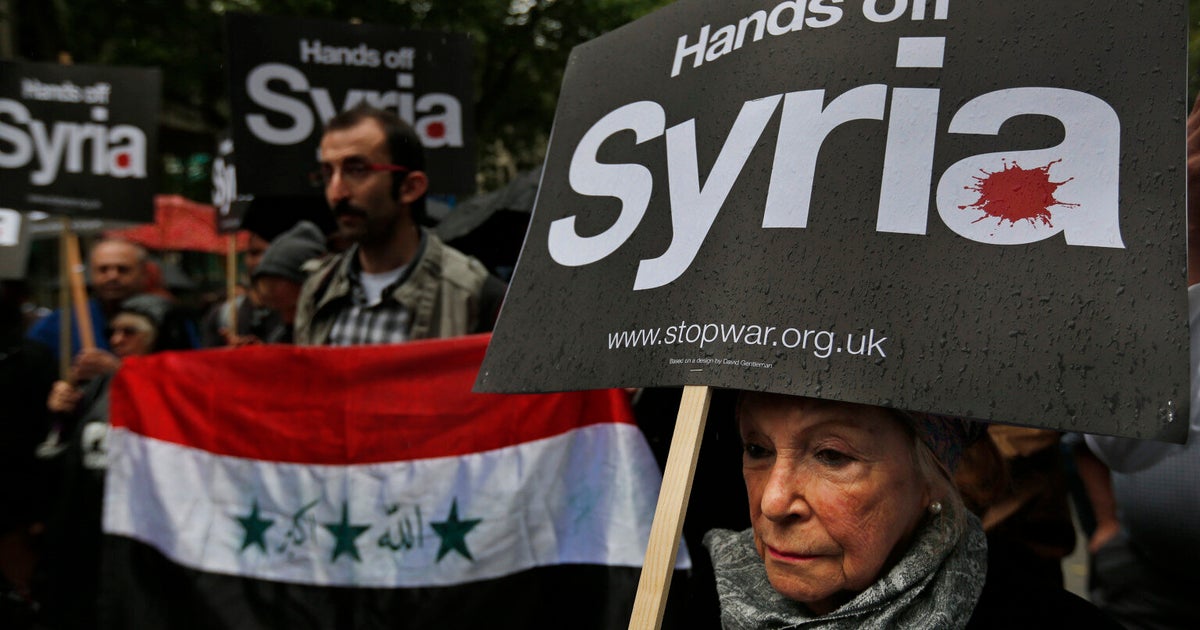 US Embassy Protest In London Tells Congress To Vote Against Military ...