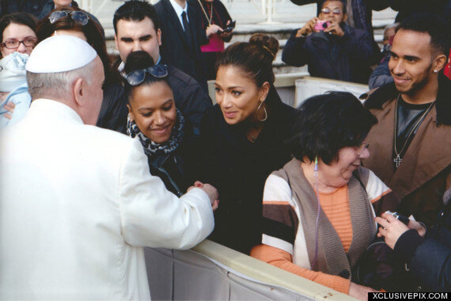 Lewis Hamilton And Nico Rosberg Catch Up With Pope Francis And Dalai ...