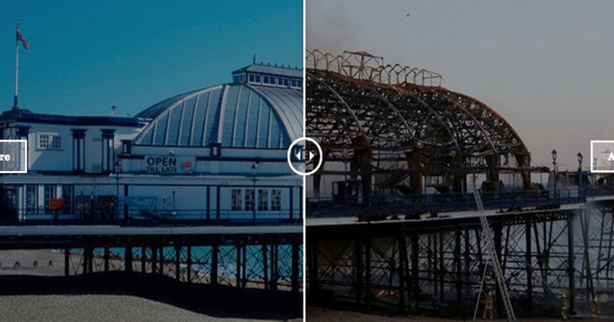 Eastbourne Pier Fire: Heartbreaking Before And After Photos Reveal ...