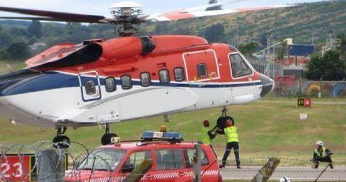 Aberdeen Helicopter Crew Lowers Landing Gear Manually Whilst Aircraft ...