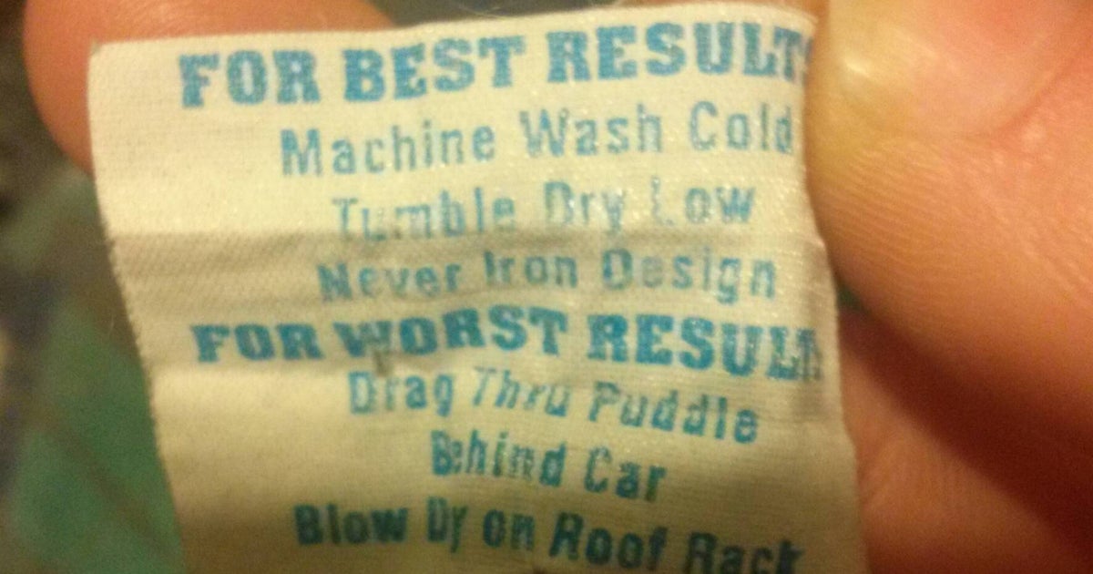 Bravo, Whoever Who Wrote This Care Label (PICTURE) | HuffPost UK Comedy