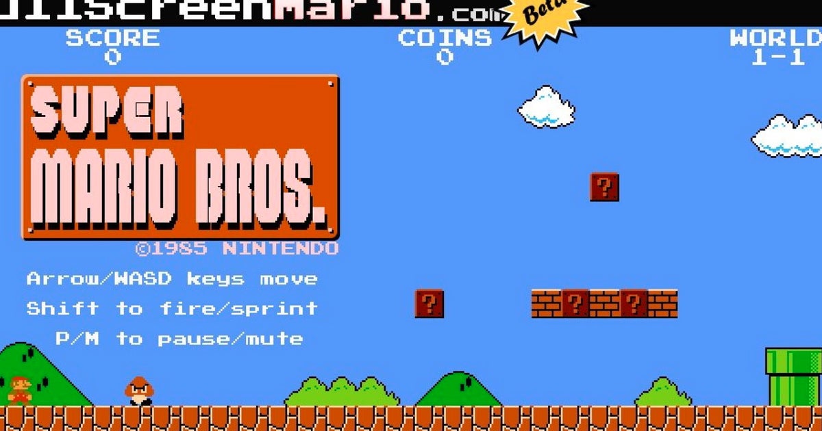 Super Mario Bros On Your Browser Will Entertain No End But Possibly ...