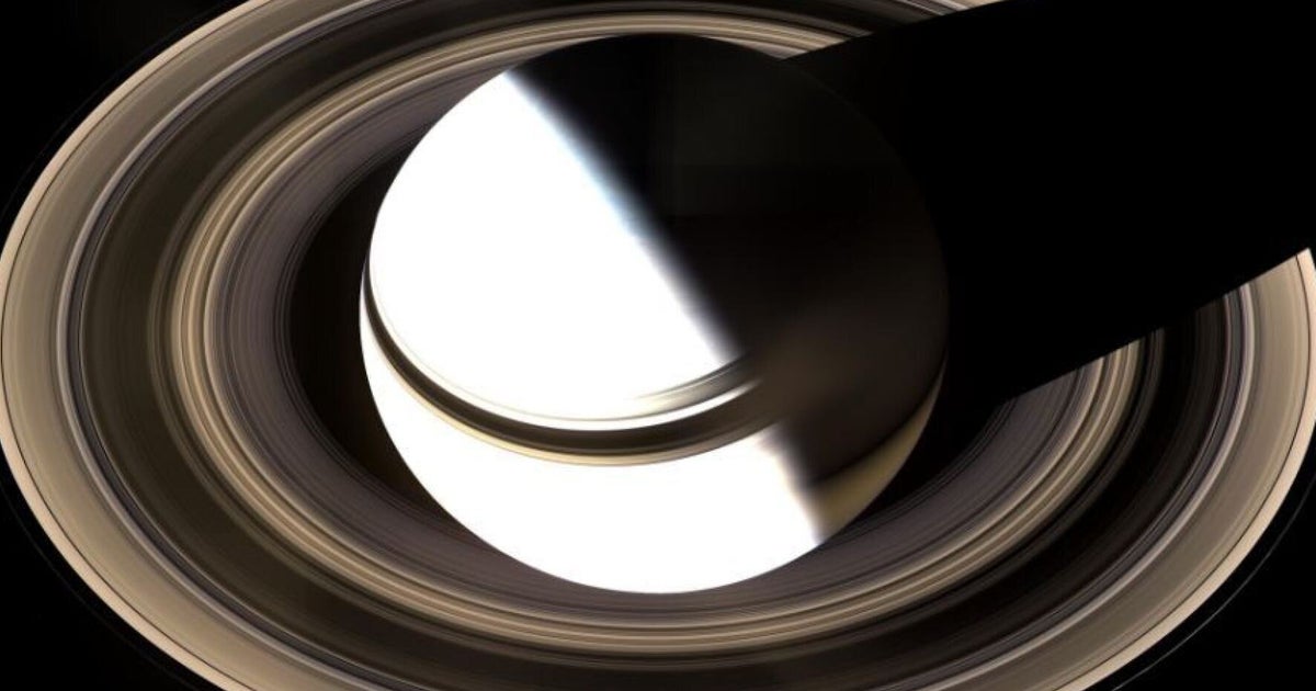 Saturn Photo By Nasas Cassini Probe Using Pi Transfer Technique