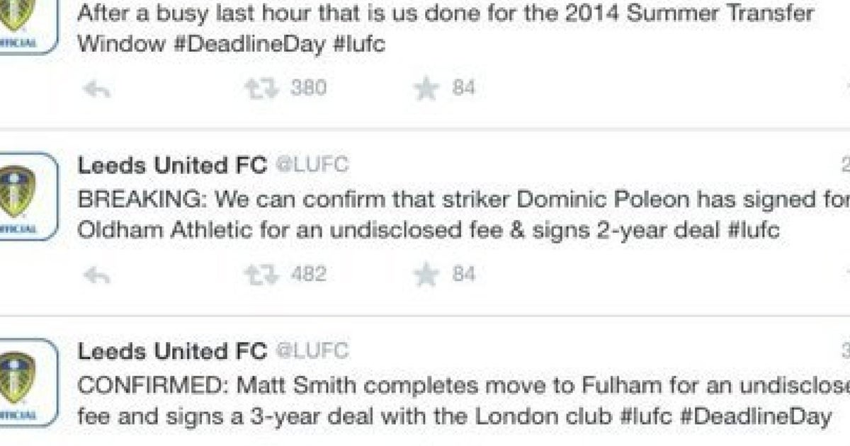 Leeds United Suffer Twitter Deadline Day Gaffe | HuffPost UK Sport