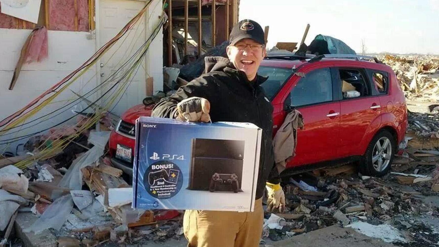 Tornado Victim Lost His House... But His PS4 Survived (PICTURE ...