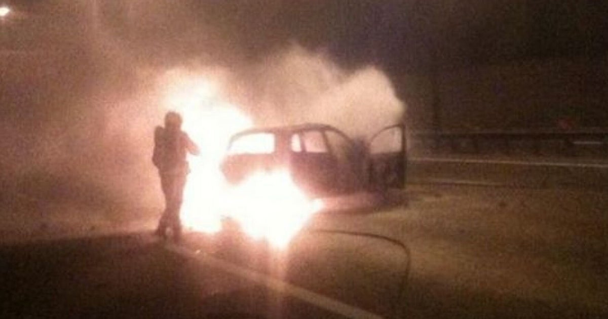 Fireball Engulfs Car In M6 Crash, But Driver Has Lucky Escape (PICTURE ...