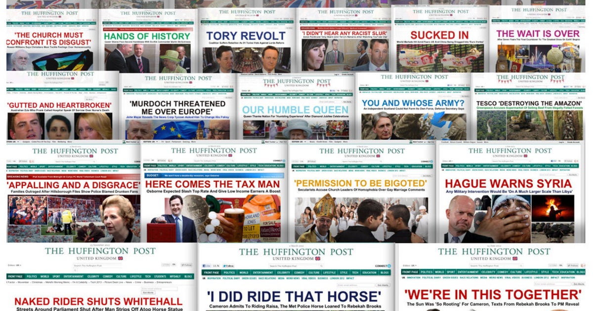 Year In Review 2012 Huffpost Uks Front Page Splashes Huffpost Uk News