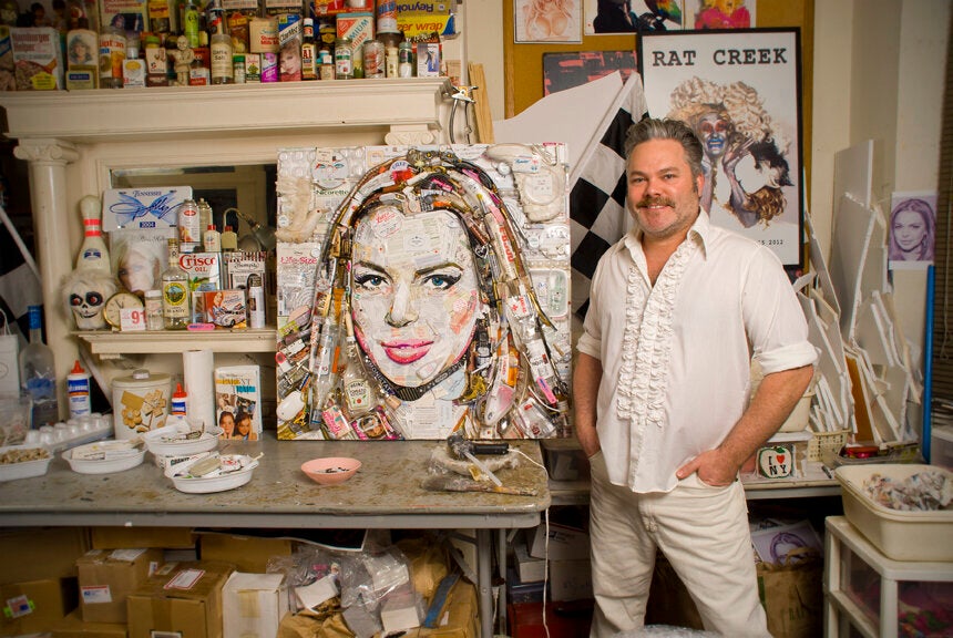 Artist Jason Mecier Creates Lindsay Lohan Portrait Out Of Rubbish ...