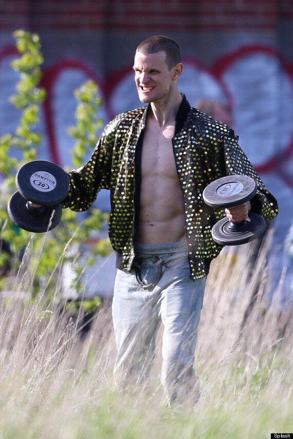 Matt Smith Shows Shaved Head And Muscly Chest In Ryan Gosling's ...
