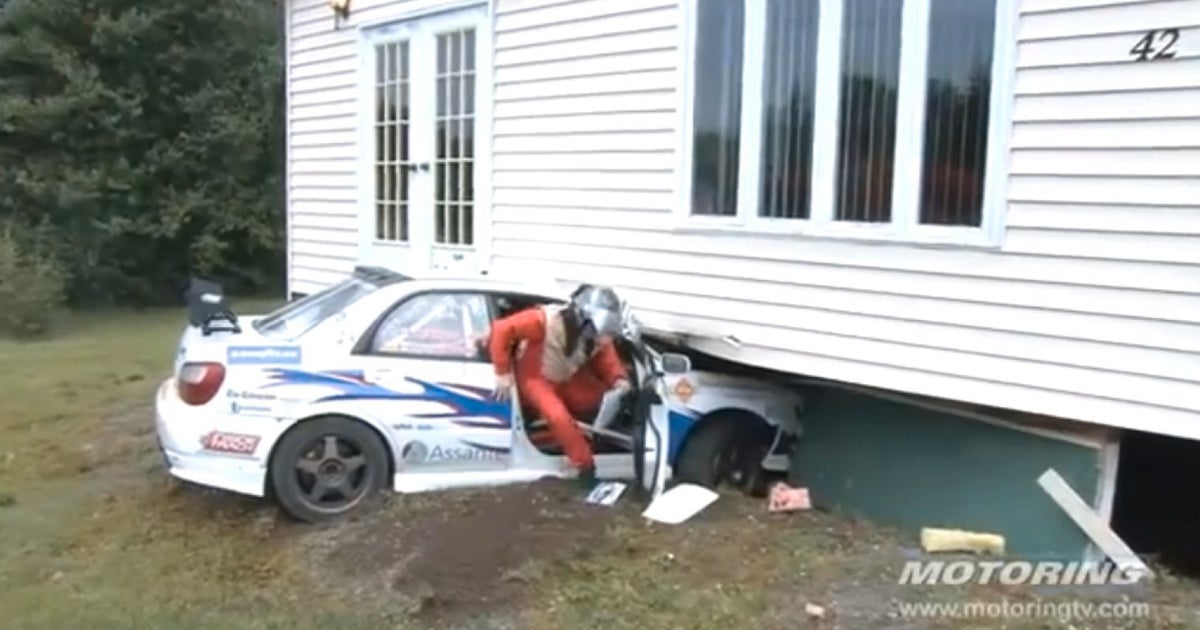Rally Car Crashes Into House, Drivers Walk Away Unharmed (VIDEO ...