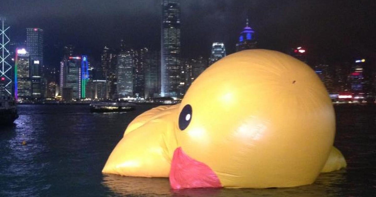 Giant Rubber Duck Drowns In Hong Kong Harbour In Soggy Watery End ...