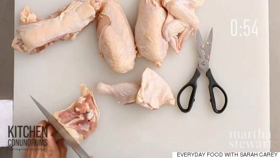 How To Cut A Whole Chicken Into 8 Pieces In Under One Minute | HuffPost UK
