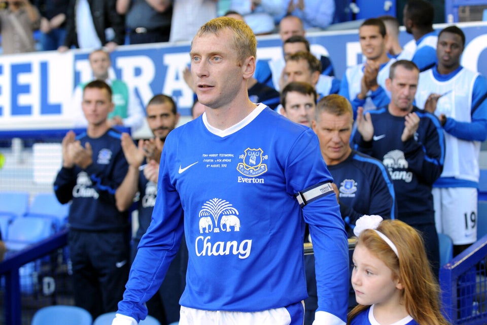 Tony Hibbert Scores 'First' Everton Goal In Testimonial To Spark Pitch ...